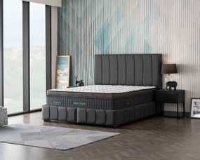 Čalouněná postel DREAM MODE NEW s matrací - antracit 100 × 200 cm