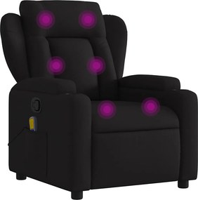 Masážní křeslo s polohovacím mechanismem, černé, látkové 3205570