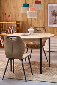 Rozkládací jídelní stůl Pivot 102/141 cm dub artisan/černý buk