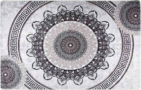 Koberec pratelný 160 x 230 cm černý a šedý 337985