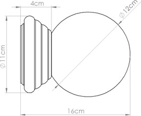 Modré keramické nástěnné svítidlo ø 12 cm Farsa – Sollux