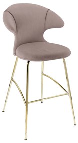 Barová židle Time Flies Barva nohou:: bronz, barva potahu:: růžová