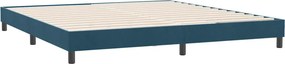 Postel Box Spring bez matrace tmavě modrá 180x210 cm samet 3315841