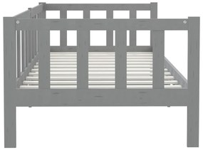 vidaXL Marketos Válenda šedá masivní borovice 90 x 200 cm
