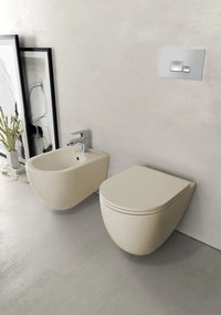Isvea Isvea, INFINITY závěsná WC mísa, Rimless, 36,5x53cm, Ivory, 10NF02004-2K