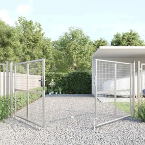 Pletivá zahradní branka stříbrná 300 x 125 cm pozinkovaná ocel 154531