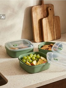 Sinsay - Dózy na potraviny s průhlednými víčky 3 pack - zelená