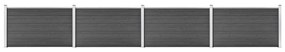 Set plotového dílce WPC 699 x 105 cm černý,  3070449