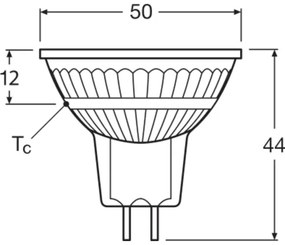 LED žárovka GU5,3 MR16 LEDVANCE PARATHOM 6,1W (50W) teplá bílá (3000K), reflektor 12V 36°