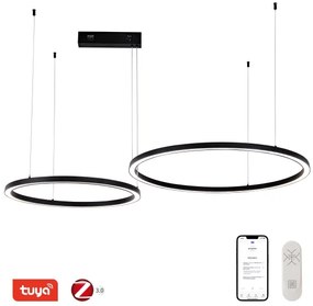 Immax NEO 07216L - LED Stmívatelný lustr FINO 93W/230V 60/80cm černá Tuya+DO