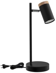 Candellux | Stolní lampa LAGOS 1xGU10/15W/230V černá/hnědá | CA0917