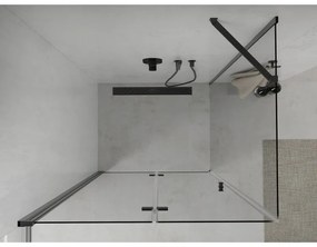 Mexen Lima skládací sprchový kout 90 x 70 cm, Průhledné, Černá - 856-090-070-70-00