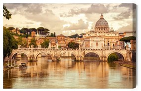 Obraz Panorama Vatikánu Nedostatek Nedostatek Přírodní plátno 120x80