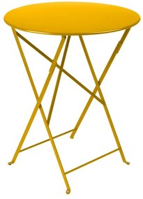 OnaDnes -20% Žlutý kovový skládací stůl Fermob Bistro Ø 60 cm