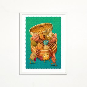 Dávid Soboň | Steam Buns Rám: Dubový, Velikost: 30 x 20 cm