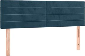 Box spring postel s matrací tmavě modrá 140x200 cm samet 3131025