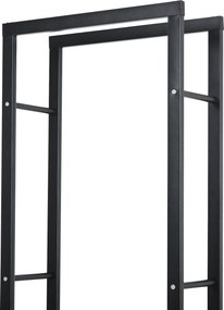 HOMCOM Držák na dřevo Metal 40 x 25 x 150 cm Úložná pomůcka na dřevo Ocelový rám až do 100 kg Přístřešek na dřevo Venku Dřevěný rack pro zahradu a te…