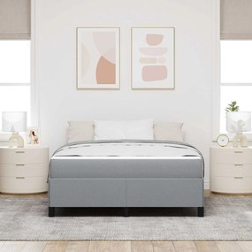 Postel s boxspringem Světle šedá 140 x 200 cm textil 3398864