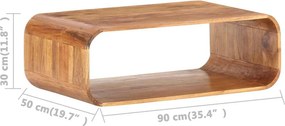 Konferenční stolek 90 x 50 x 30 cm masivní akáciové dřevo 289651