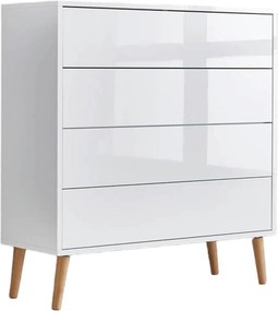 XXXLutz KOMODA, bílá, vysoce lesklá bílá, 79/86/33 cm MID.YOU - Komody na nožičkách - 001067000301