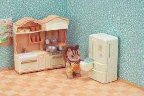 _Ostatní 1_ Sylvanian Families kuchyňská linka s ledničkou nábytek doplněk k herním sadám 5341