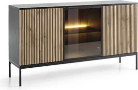PSK Komoda SANTAL, Černá/Dub Votan 154 cm