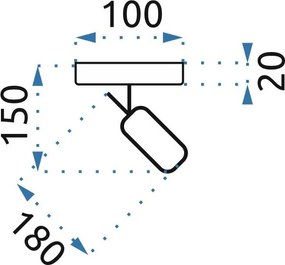 Toolight - Stropní/nástěnné svítidlo, reflektor 1xGU10 392197, chromová, OSW-08481
