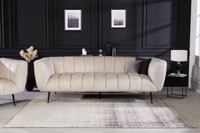 Designová sedačka Nikolai 225 cm šampaňský samet