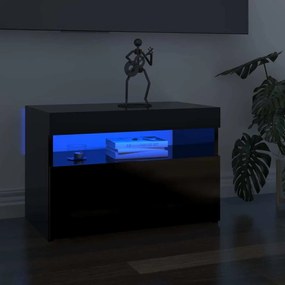 vidaXL TV skříňky s LED osvětlením 2 ks 60 x 35 x 40 cm [804418] Barva: Černá