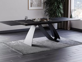 Jídelní rozkládací stůl Diuna 160/240 cm keramika černý mramor/černý