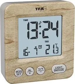 TFA 60.2567.08 / Digitální budík / Rádiem řízený DCF / Vnitřní teplomě