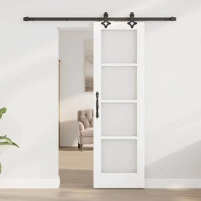 Posuvné dveře ORKDAL 61 x 198,5 cm Masivní borové dřevo a sklo 3332154