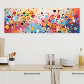 Obraz na plátně - Tečkovaná realita, Abstrakce FeelHappy.cz Velikost obrazu: 240 x 80 cm