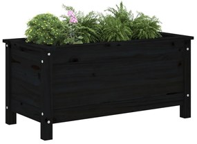 Zahradní truhlík černý 82,5 x 40 x 39 cm masivní borové dřevo,  825258