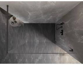 Mexen Lunar sprchová stěna pravá 110 x 200 cm, 8mm čiré sklo, broušený grafit, 830-110-000-66-00-P