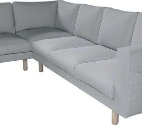 Potah na pohovku IKEA Norsborg rohová 5-místná barva šedá látka pletený vzor