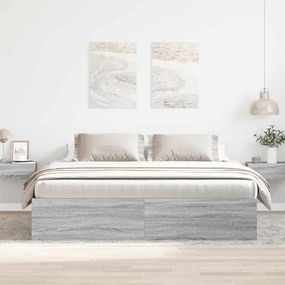 Rám postele šedý sonoma 200 x 200 cm 3203892