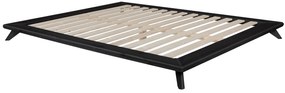 Černá dřevěná dvoulůžková postel Karup Design Senza 160 x 200 cm