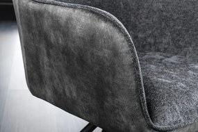 Designová otočná židle Rahiq tmavě šedý samet