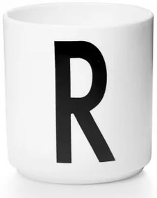 Porcelánový hrnek s písmenem R, bílá Design Letters