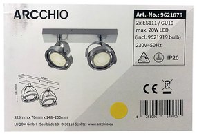 Arcchio | Arcchio - LED Stmívatelné bodové svítidlo MUNIN 2xES111/GU10/11,5W/230V | LW0004