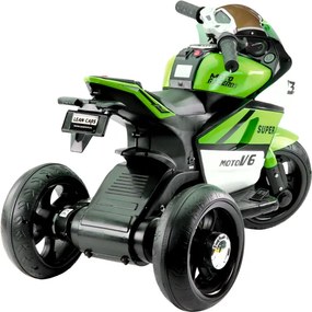 LEAN CARS Dětská elektrická tříkolka HT-5188 LED MP3 zelená