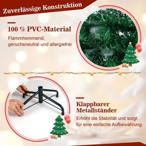 Costway 120 cm Umělý vánoční stromeček se světly a mini vánoční stromek Star Top