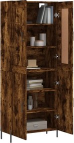 Skříň highboard kouřový dub 69,5 x 34 x 180 cm kompozitní dřevo 3199566