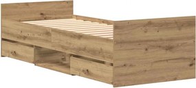 Rám postele Artisanový dub 193 x 78 x 50 cm Kompozitní dřevo 3329307