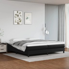 Box spring postel s matrací černá 200x200 cm umělá kůže 3144279