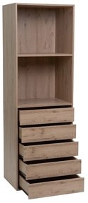 Otevřená modulární skříň v dekoru dubu v přírodní barvě 60x180x45 cm Modular – Casa Selección
