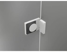Mexen Lunar-B, výklopný sprchový kout levý 70 x 70 cm, 8mm čiré sklo, bílý profil, 832-070-070-20-00-L