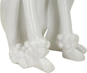 Dekorativní soška Dog 61 cm bílá