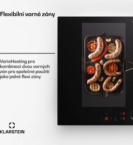 Klarstein Delicatessa 70 Hybrid, vestavná indukční varná deska, 4 zóny, 7000 W, sklokeramika